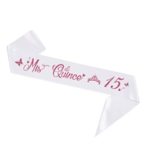 mis quince 15 quinceanera sash,happy 15th birthday party decorations,spanish my 15th birthday bday gifts, feliz cumpleanos sash