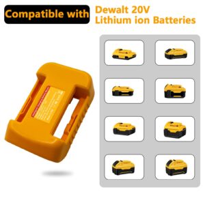 2Pack USB Charger Adapter for Dewalt 20V 60V Battery,for Dewalt Battery Holders with USB-A&USB-C 2.1A Fast Charge Ports,Power Battery Connector USB Charger Adapter Set(Adapter Only)