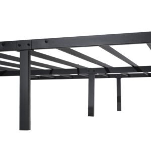 KEANO Full Bed Frame, Heavy Duty Durable Metal Platform with Sturdy Steel Slats, 12.4 Inch Large Underbed Storage Space, No Box Spring Needed, Easy to Assembly, Noise Free, Black