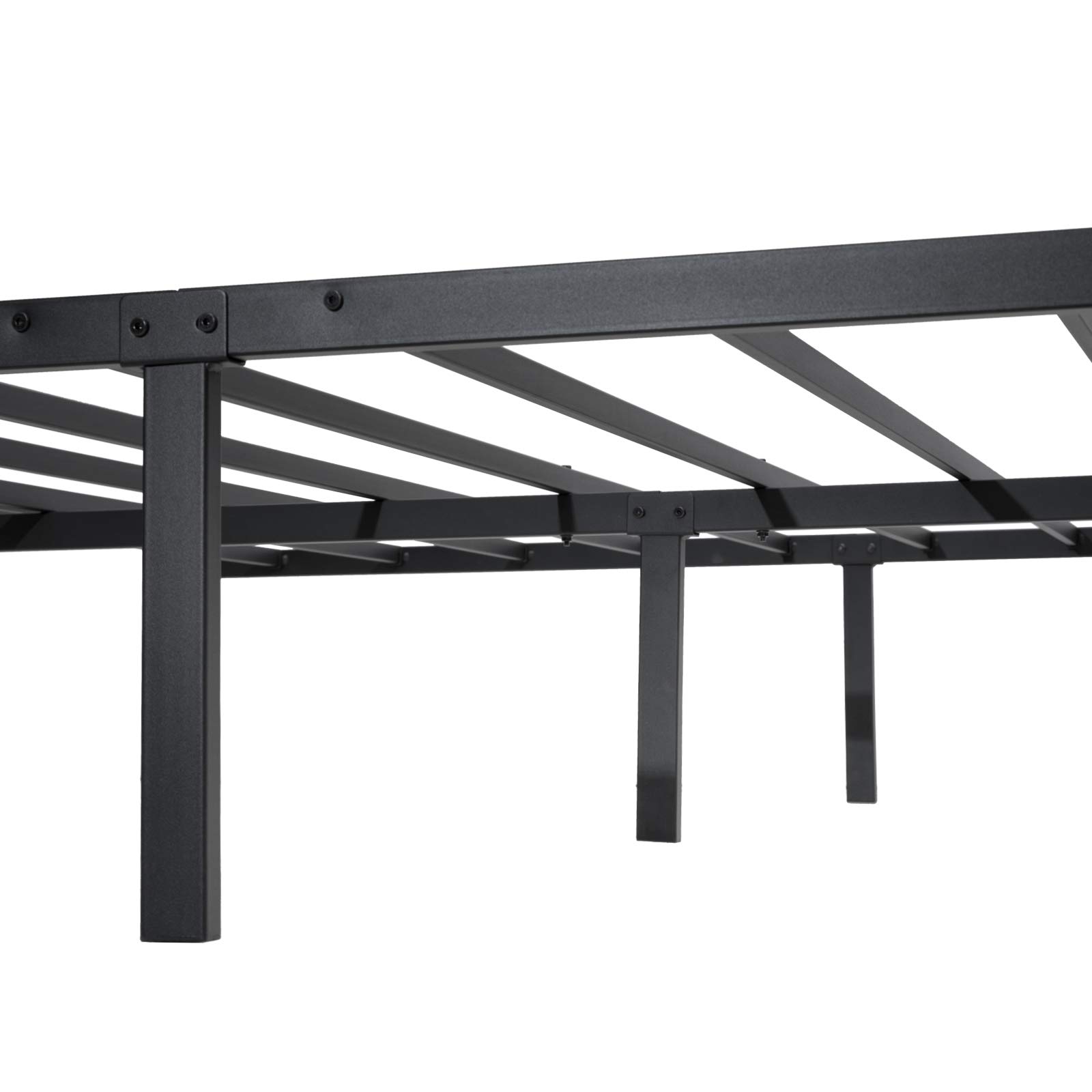 KEANO Full Bed Frame, Heavy Duty Durable Metal Platform with Sturdy Steel Slats, 12.4 Inch Large Underbed Storage Space, No Box Spring Needed, Easy to Assembly, Noise Free, Black