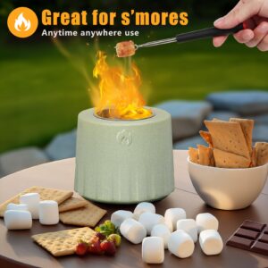 Mini Tabletop Fire Pit, Safcare Smokeless Table Top Fire Bowl with Matte Finish, Bio Ethanol Fireplace for Birthday Parties, Christmas, Halloween and Other Holiday, Indoor or Patio S'Mores Maker