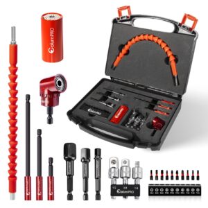 columpro 22pcs superbit flexible drill bits extension&universal socket tool set, tools for men, stocking stuffer, christmas gift for dad, husband, boyfriend