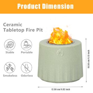 Mini Tabletop Fire Pit, Safcare Smokeless Table Top Fire Bowl with Matte Finish, Bio Ethanol Fireplace for Birthday Parties, Christmas, Halloween and Other Holiday, Indoor or Patio S'Mores Maker