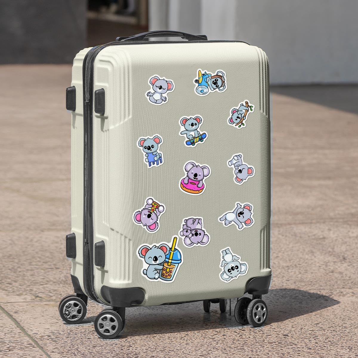 Pack 50 Pcs Cute Animal Koala Stickers for Water Bottles Waterproof Laptop Luggage Cups Computer Scrapbooking Teens Adults Girls Boys Aesthetic Sticker Packs Small Vinyl Decals