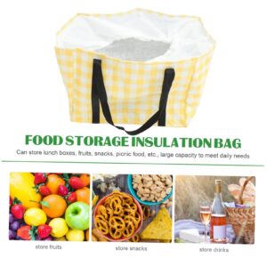 SOLUSTRE Picnic Storage Bag Picnic Food Warmer Bag Outdoor Bento Bag Reusable Tote Cooler Bag Cooler Bags Insulated Lunch Warmer Bag Picnic Bag Shopping Pizza Non-woven Fabric Lunch Box Bag