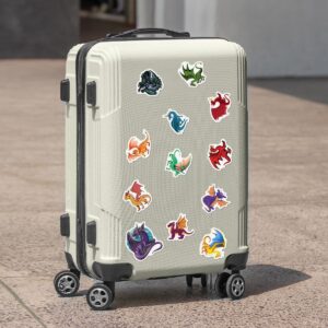 Pack 50 Pcs Cute Animal Dragon Stickers for Water Bottles Waterproof Laptop Luggage Cups Computer Journaling Teens Adults Girls Boys Aesthetic Sticker Packs Small Vinyl Decals