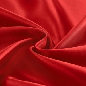 entisn red satin fabric by the yard, silky fabric 60 inch charmeuse satin fabric, soft cloth fabric for wedding decor, diy crafts, napkins, bridal dress, sewing(1 yard)