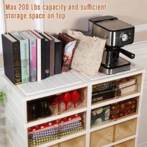 Beeveer Foldable Shoes Rack Organizer Clear Portable Plastic Shoes Rack for Closet Entryway Shelf Collapsible Large Storage Box Stackable Assembly Shoe Cabinet with Lids Door(9-Tier for 18-36 Pairs)