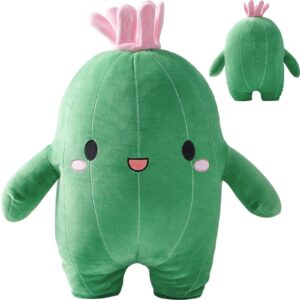 progoniaxyz cuddly big soft toys plant cactus doll, plush stuffed animal cactus pillow and blanket set lovely gift for birthday christmas (small 9.8inch)…