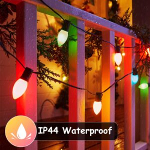 Brightown 25 Pack C9 Incandescent Bulbs, Multicolor C9 Christmas Replacement Light Bulb for Christmas String Lights, E17 Intermediate Base, 7 Watt