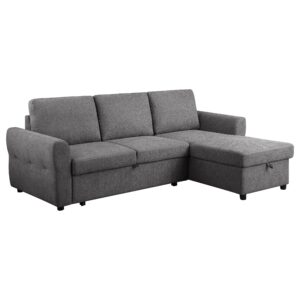 coaster samantha sleeper sectional, grey