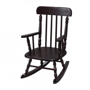 deluxe children's spindle rocking chair espresso