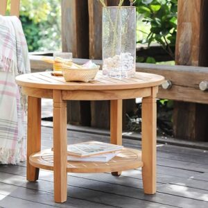 Cambridge Casual Vermont Teak Wood 3 Piece Patio Rocking Conversation Set