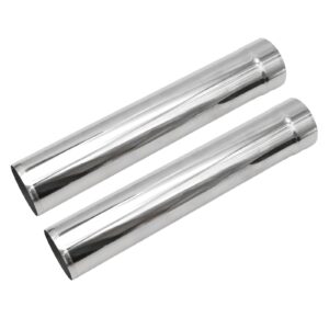 hoypeyfiy 2.36'' stove pipe, 2pcs lengthen straight chimney, stainless steel flue for stove exhaust