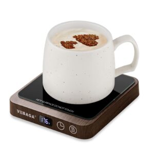 vobaga coffee mug warmer & candle warmer plate for office home use with 5 temperature settings, coffee warmer with digital display auto shut off for heating coffee, cocoa, milk(no cup)