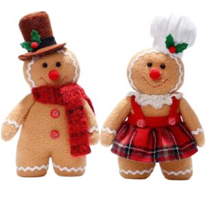 toporty christmas gingerbread man plush toys gingerbread stuffed animal cute christmas tree plush pillow for party decor christmas birthday gifts