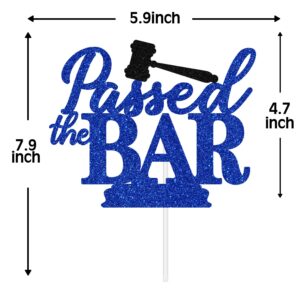 Jenrtvis Passed the Bar Cake Topper, Future Lawyer, Congrats Lawyer Grad Cake Decorations, Law School Graduation Party Decorations 2025, Congrats Grad(Blue)