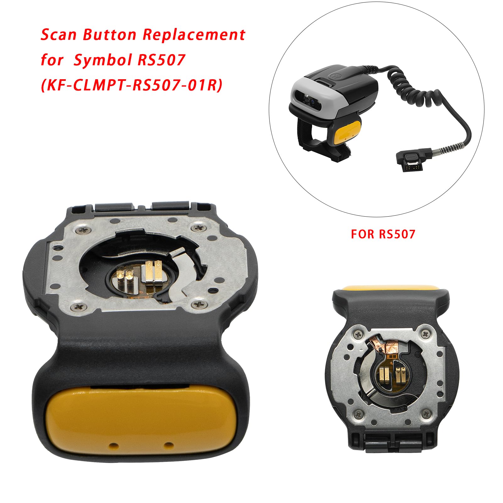 RS507 Scan Trigger Assembly Replacement for Zebra Symbol RS507 Ring Barcode Scanner (KF-CLMPT-RS507-01R)