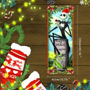 Nightmore Christmas Decorations Jack skellington Christmas Stretching Portraits Poster for Home Wall Decor Art Photo Hanging Banner