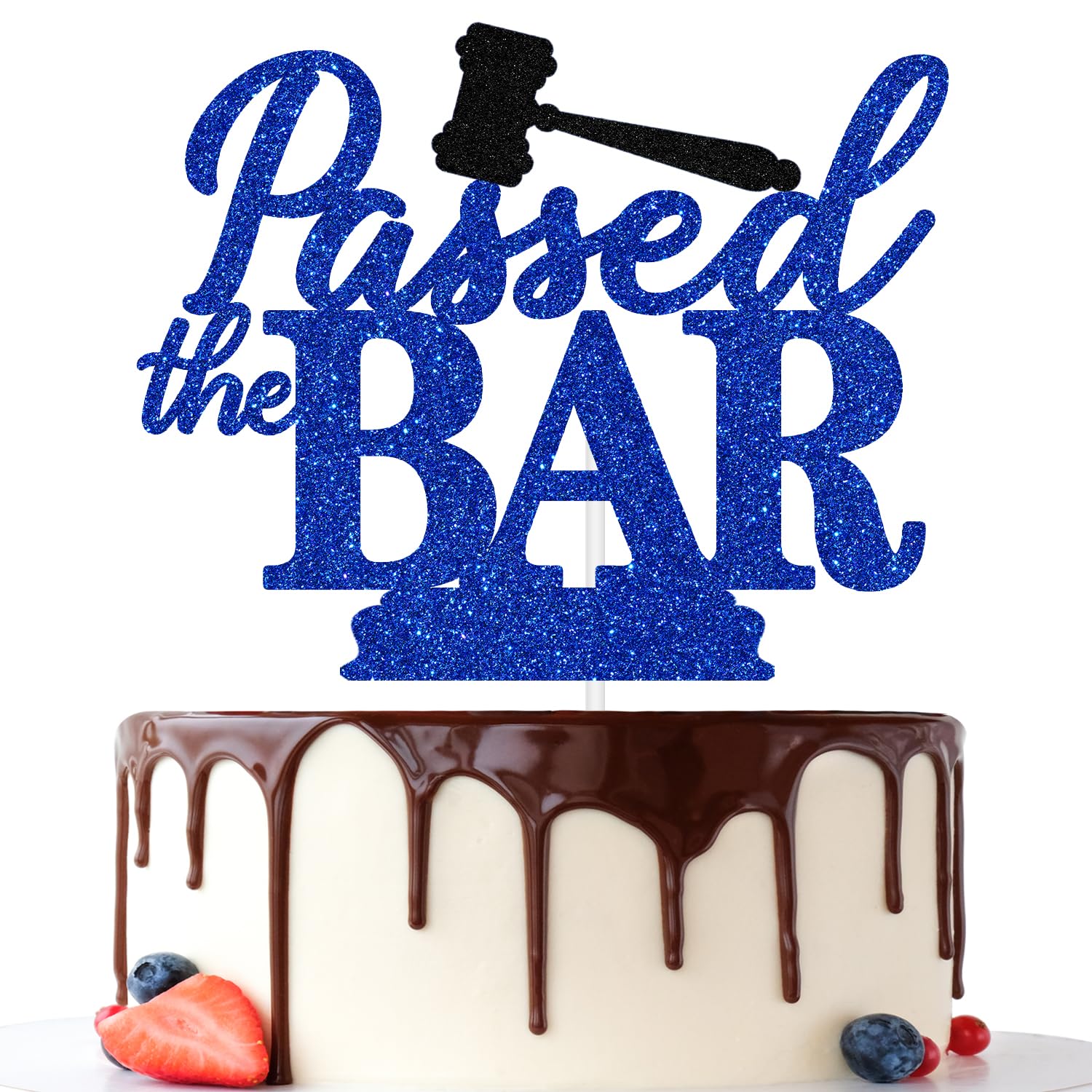 Jenrtvis Passed the Bar Cake Topper, Future Lawyer, Congrats Lawyer Grad Cake Decorations, Law School Graduation Party Decorations 2025, Congrats Grad(Blue)