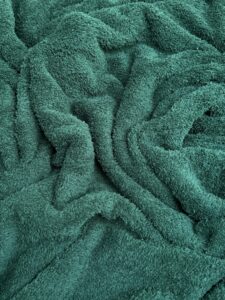 plush organic terry cloth knit fabric: ideal for sweaters, bathrobes, and more - 60-inch width - 1 yard of french terry cloth by the yard (hunter green)