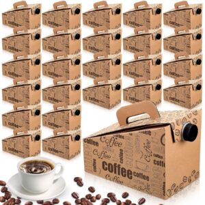 resholder 10 pack coffee boxes for catering 96 oz coffee to go container disposable coffee dispenser insulated coffee box portable coffee boxes with handle for catering liquid carrier