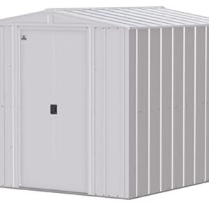 Arrow Sheds 6' x 7' Outdoor Steel Storage Shed, Light Grey