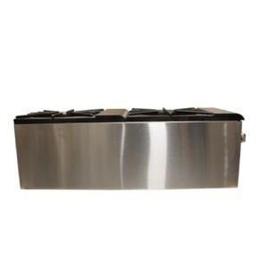 EMPURA 18" Vertical Countertop Gas Stock Pot Range with Cast-Iron Grate for Restaurant Restaurant | (2) Burners, 220,000 BTU | 18"W x 52.38"D x 20.63"H, Stainless Steel (Included: LP Conversion Kit)