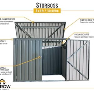 Arrow Sheds 6' x 3' Outdoor Steel Storage Shed, Grey