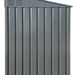 Arrow Sheds 6' x 3' Outdoor Steel Storage Shed, Grey