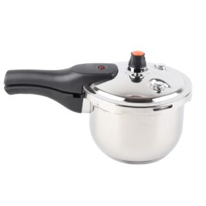 stainless steel pressure cooker, multifunctional with safety valve, 80kpa, handle, cooking pot for fast efficient cooking (2l)