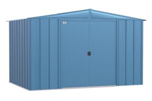 arrow sheds 10' x 7' outdoor steel storage shed, blue