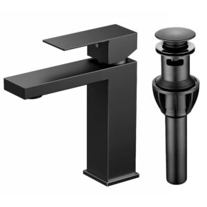 tre home bathroom faucets, bathroom sink faucet, black bathroom faucet, matte black bathroom faucet, faucets for bathroom sinks, black faucet, vanity faucet, faucets for bathroom sinks 1 hole install