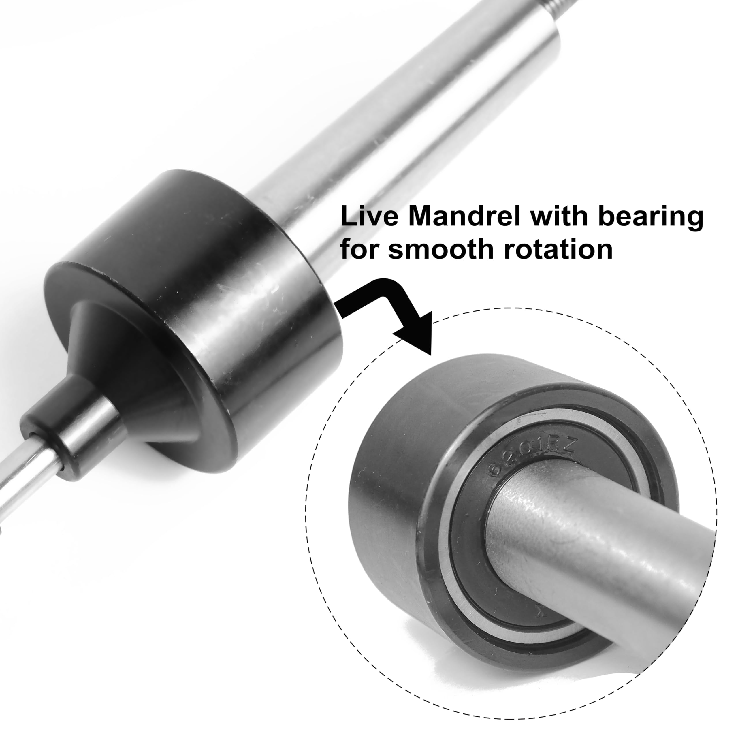 BMWOOD PM-002/MT2 Pen Mandrel Kit with 5pc Bush, 7mm Drill Bit and Mandrel Saver, MT2 for woodturning.