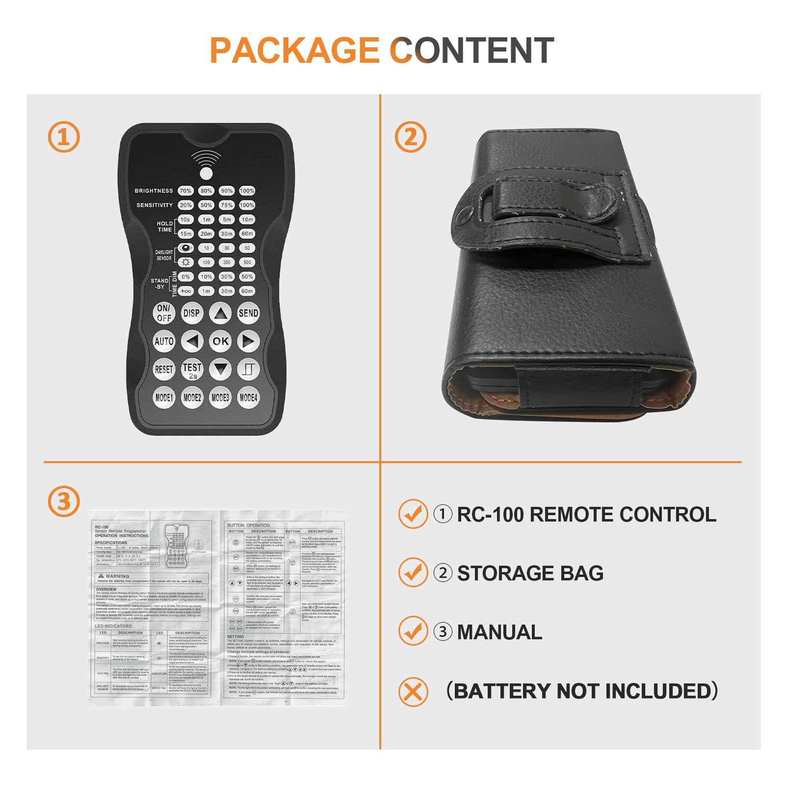 RC-100 Sensor Remote Control Programmer for LED Linear High Bay and UFO High Bay Light (1)