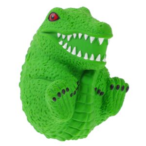 popetpop squeaky dog toys rubber crocodile shape dog dental chew toys indestructible dog toys for aggressive chewers dogs puppy