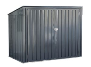 arrow sheds 6' x 3' outdoor steel storage shed, grey