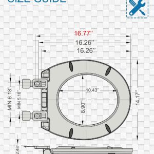 JINGZE Round Toilet Seat with Slow Close Standard Toilet Seat,Quiet Toilet Cover Seat Toilet Lid Durable Refused to Loosen Easy to Install & Clean,White