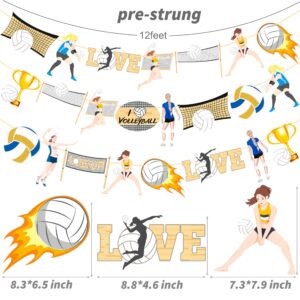 Volleyball Party Banners Volleyball Party Banner Decoration Volleyball Player Party Garlands for Volleyball Theme Birthday Party Decoration Baby Shower Supplies