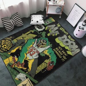 qancosi mf rapper doom area rugs anti-slip ultra soft floor mat big rug for bedroom living room kitchen home decor outdoor/indoor 60x39 inches