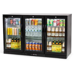 new procool residential 3-door glass front back bar cooler; undercounter 33" height