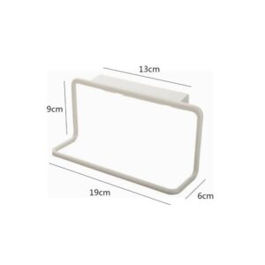 4 Pcs Plastic Over Kitchen Cabinet Towel Bar Rack, Hang on Inside or Outside of Doors, Storage and Organization for Hand and Dish Towels, Tea Towels