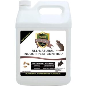 peppermint repellent for indoor pest control - all natural & safe spray for outdoor use. natural armor indoor pest control. 128 oz gallon, refill