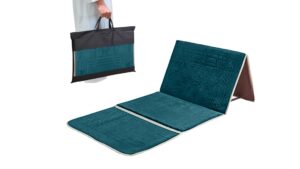 islamic nook - prayer mat with back support rest and carrying case