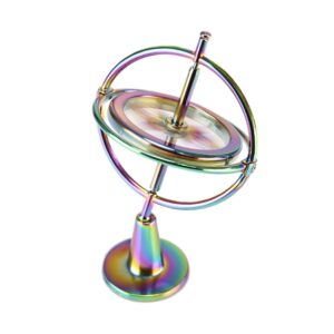 qlkunla gyroscope toy metal anti gravity rotating desk gyroscope flying motion balance physics toy educational training gift