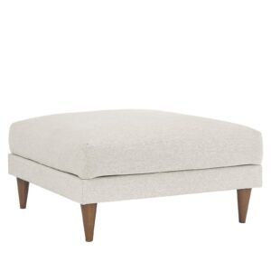 modway eei-6481-hei zoya down filled overstuffed ottoman, ivory fabric