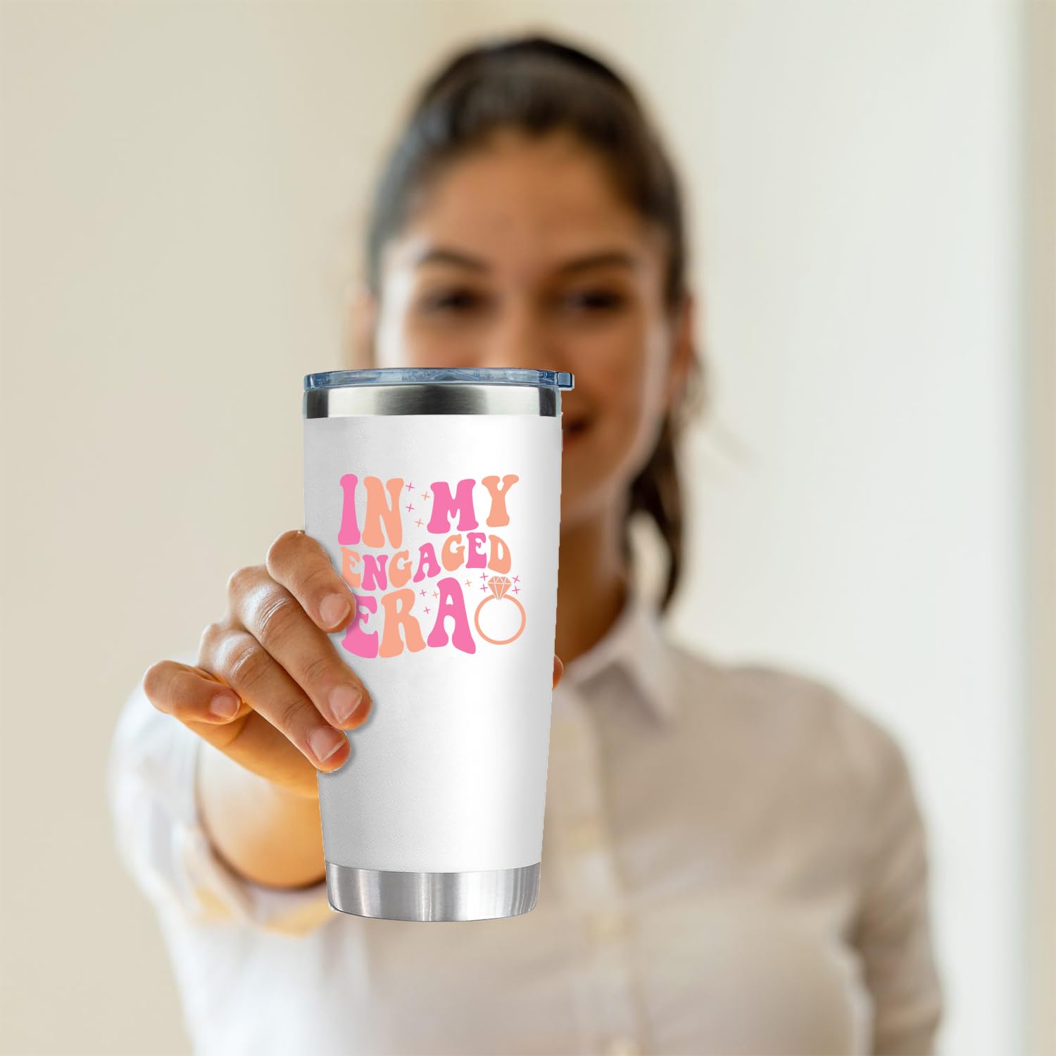 CHICKOR Engagement Gifts For Her, Women, Couple - Funny Newly Engaged Gifts Ideas For Singer Merch Fans - Cool Engaged Coffee Mug - In My Engage Era Tumbler 20 Oz - Congratulations On Your Engagement