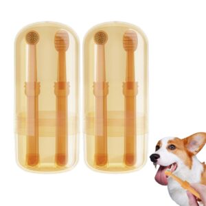 wlgfbo nanoflex pet toothbrush, nanoflex pet toothbrush with tongue scraper, brush pet toothbrush with tongue scraper, brush pet toothbrush, nano flex pet silicone toothbrush-2set