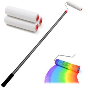 bsbsbest paint roller extension poles 4 ft paint roller kit with brush stainless steel poles splicing rod house mural brush for walls and ceiling