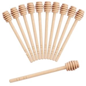 4 inch honey dipper sticks - 100pcs wooden honey dipper, mini honeycomb stick, honey stirrer stick for honey jar dispense drizzle honey and wedding party gift